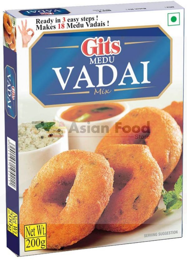 Gits Vadai Mix (READY TO EAT DOUGHNUTS), 200g | Low Price Asian ...